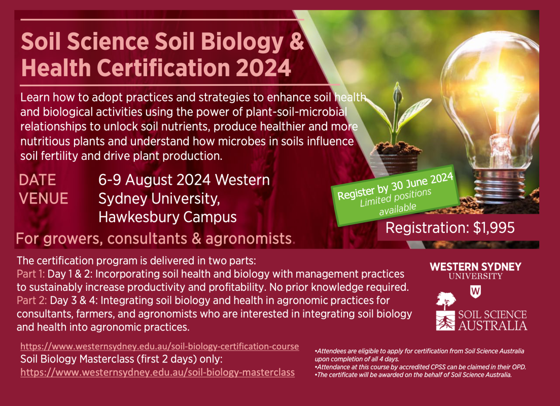 Soil Health Certificate Program (& Soil Biology Masterclass) 2024 ⋆ ...